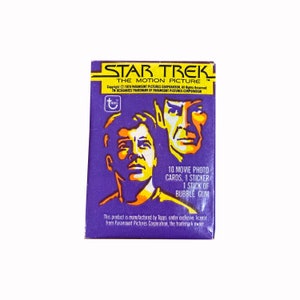 Star Trek the Motion Picture Vintage Wax Pack. 10 Movie Photo Cards + 1 ...