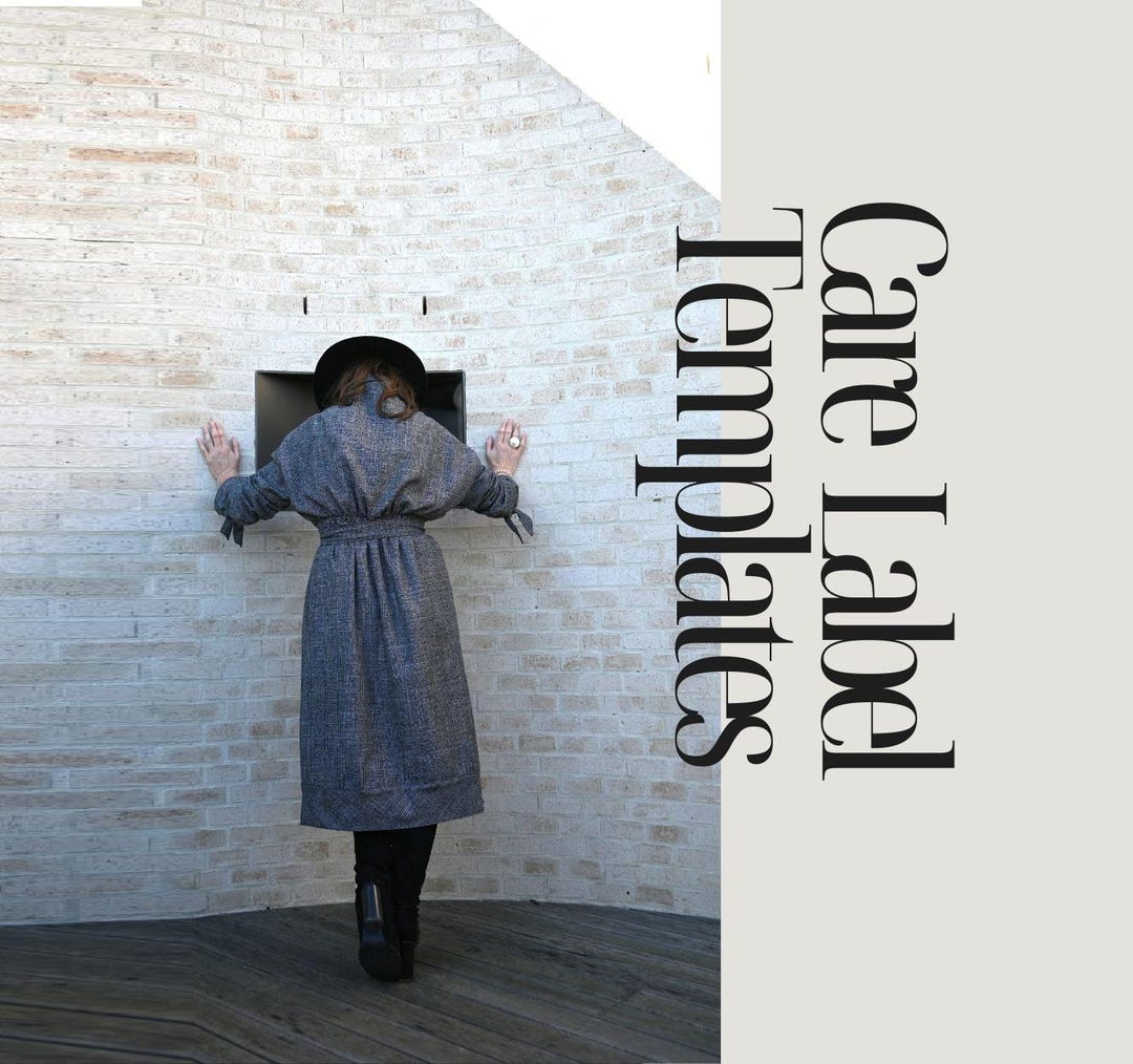 Professional Care Label Templates for Apparel – Instant Download for ...