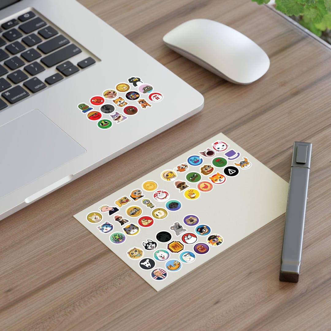 Crypto Meme Coins Sticker Pack Sticker Sheets for Laptop, Phone, Water ...