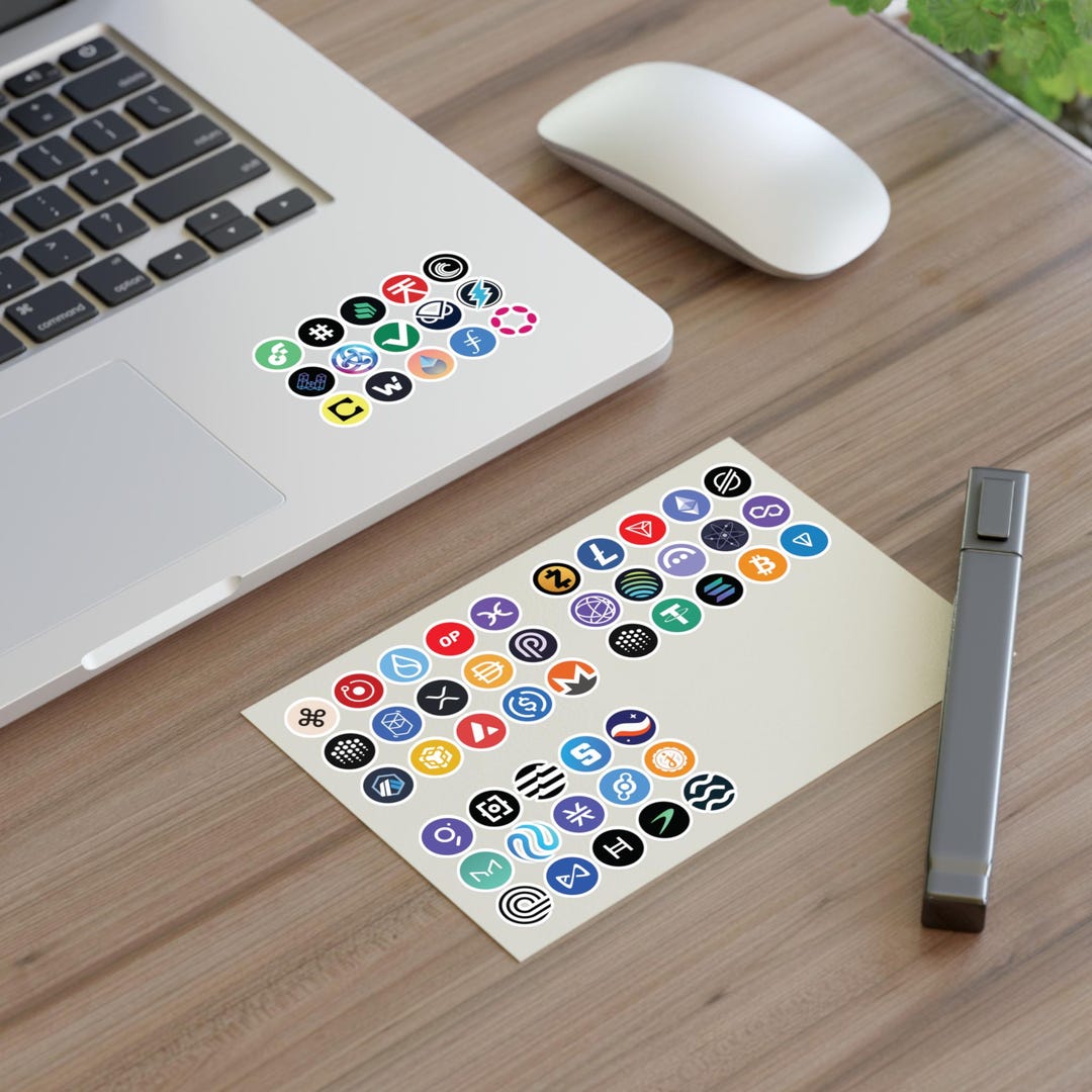Crypto Logo Sticker Pack Sticker Sheets for Laptop, Phone, Water Bottle ...
