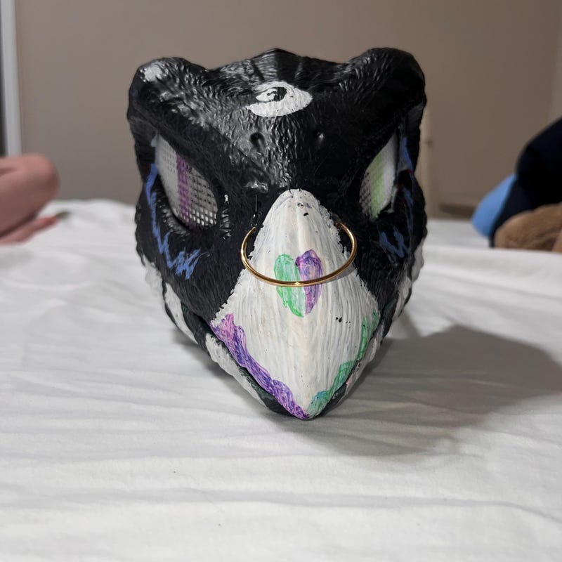 Dino Mask Painted - Etsy