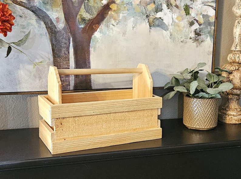 Wood Caddy. Rustic Wood Caddy, Tool Box, Pallet Wood Caddy, Tool Caddy ...