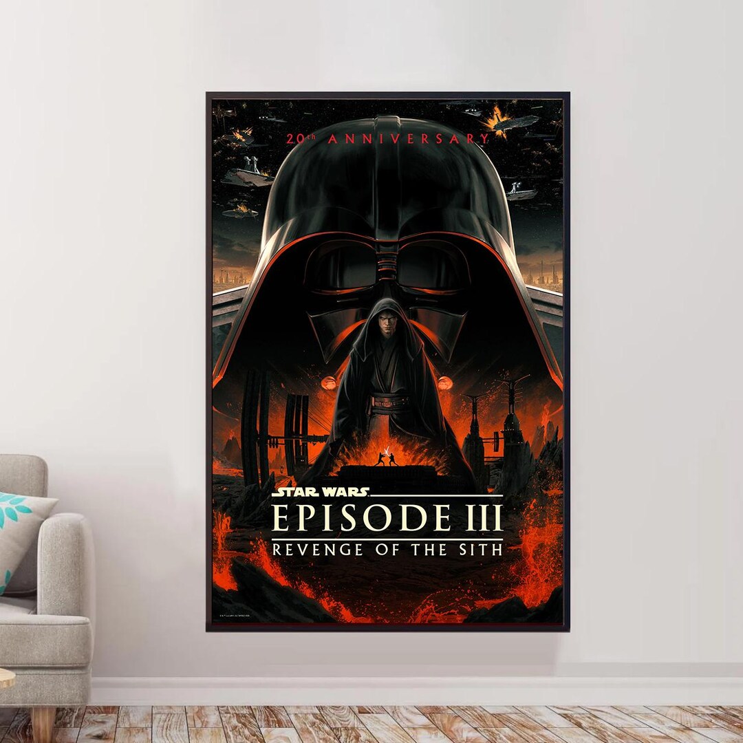 Revenge of the Sith Poster 20th Anniversary Movie Art- Wall Art-home ...