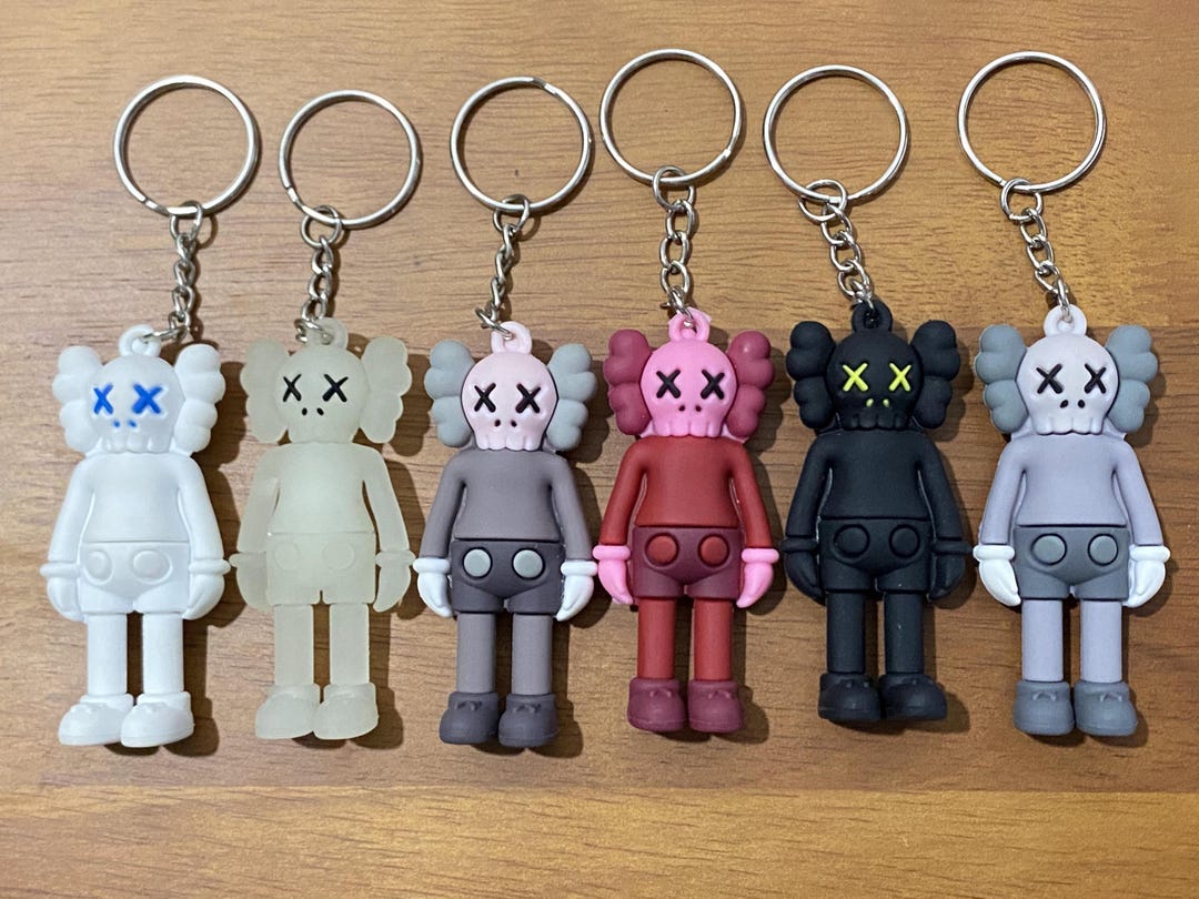 Kaws Keychain-kaws3d Keychain-kaws Silicone Keychain-backpack Keychain ...