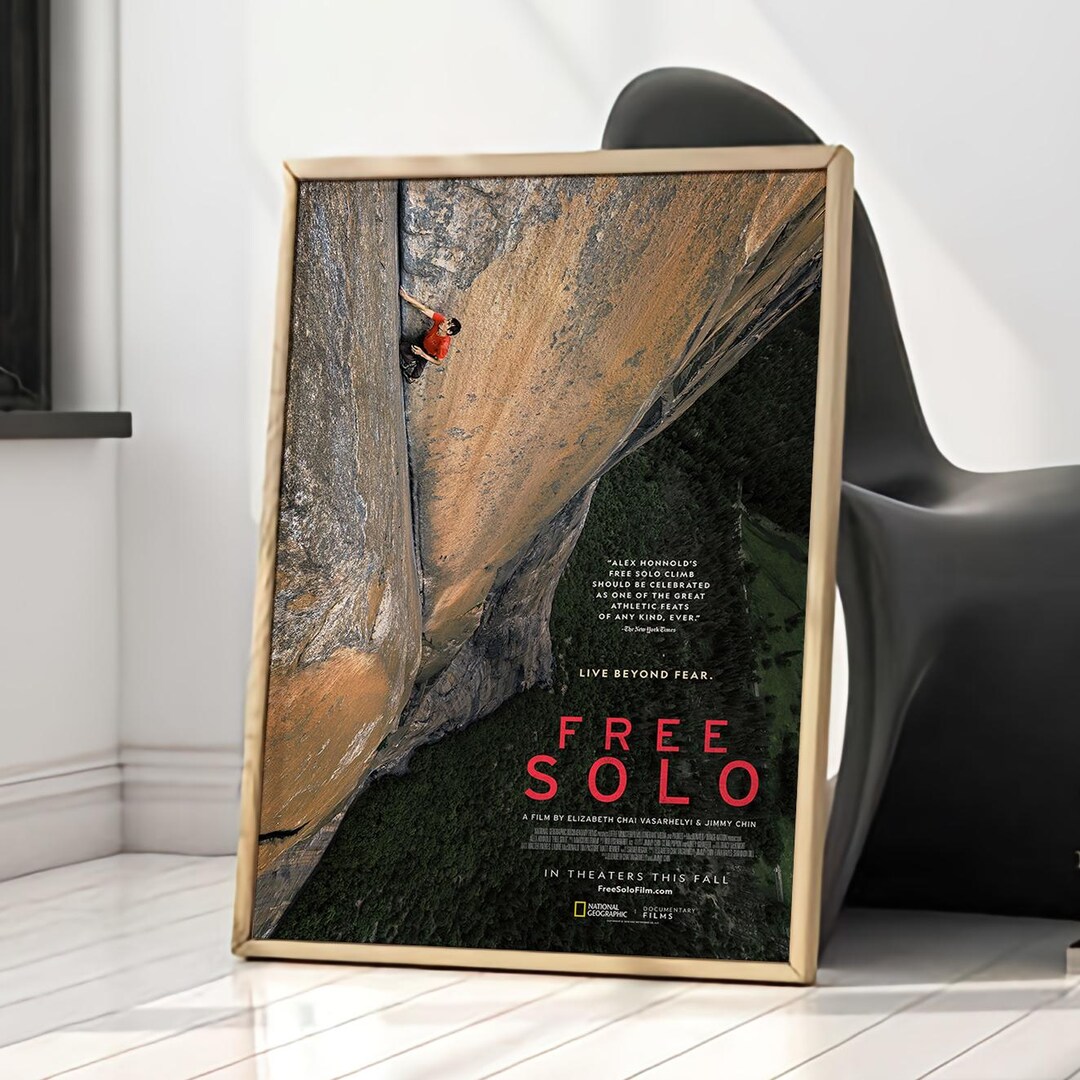 Free Solo Movie Poster, Retro Decor Poster, Poster Gift, Home Wall ...
