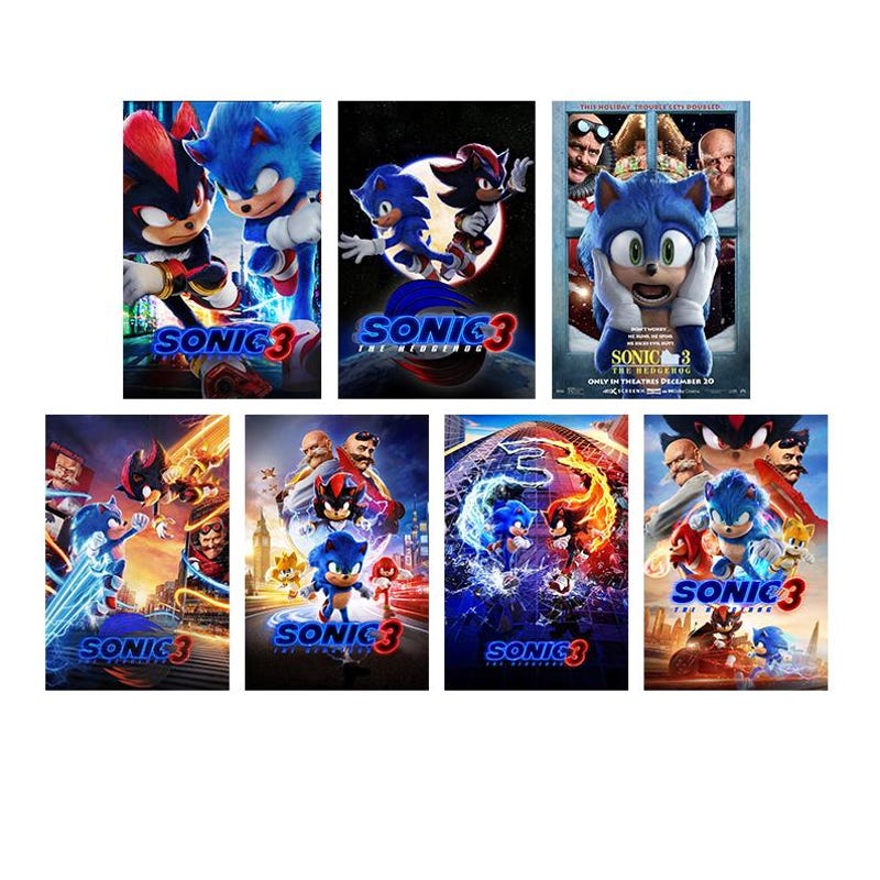 Sonic 3 movie poster - Etsy México