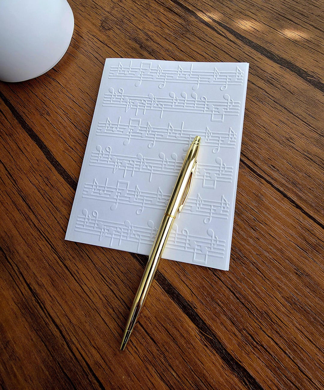 Handmade Embossed Musical Note Card Set: Blank Inside - Etsy