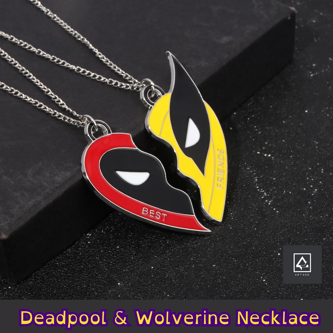 Deadpool Wolverine Friendship Heart Pendant, Deadpool 3 Jewelry ...