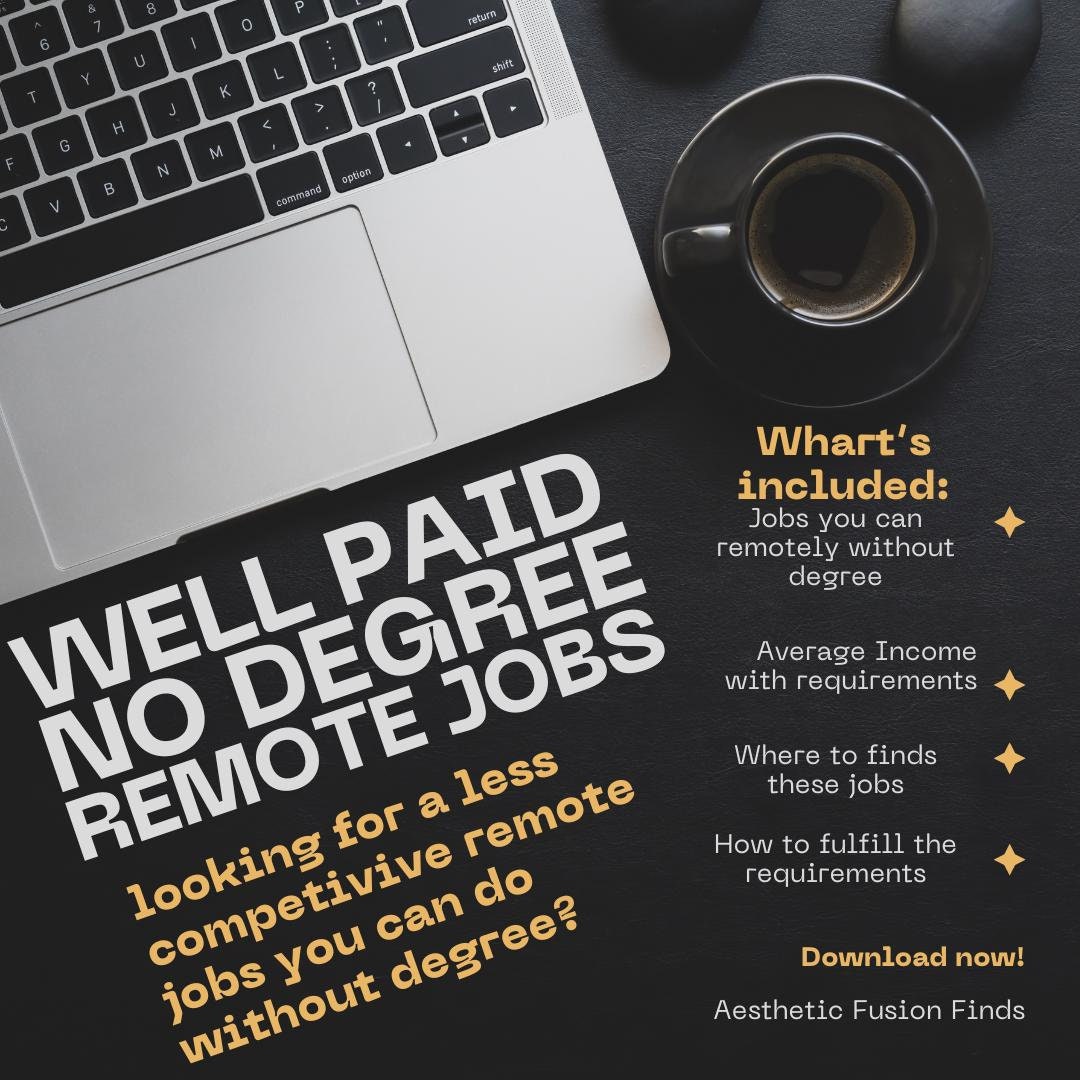 Well-paid Remote Jobs Without Degree I Remote Jobs Ideas I WFH I Job ...