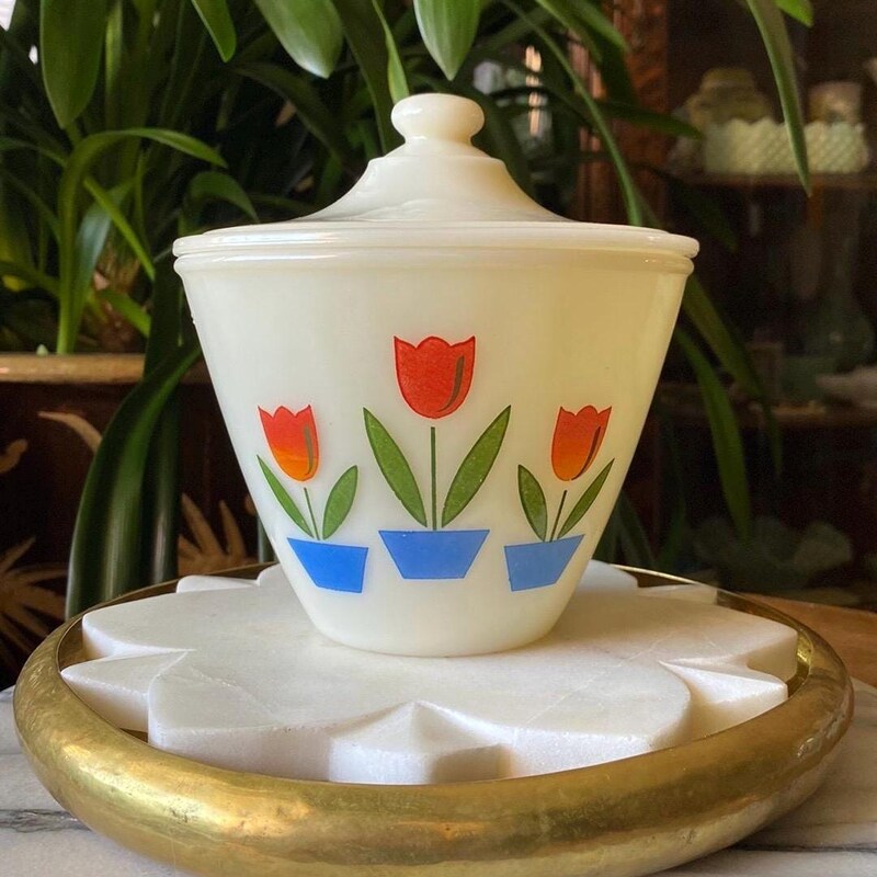 Fire King Tulip - Etsy
