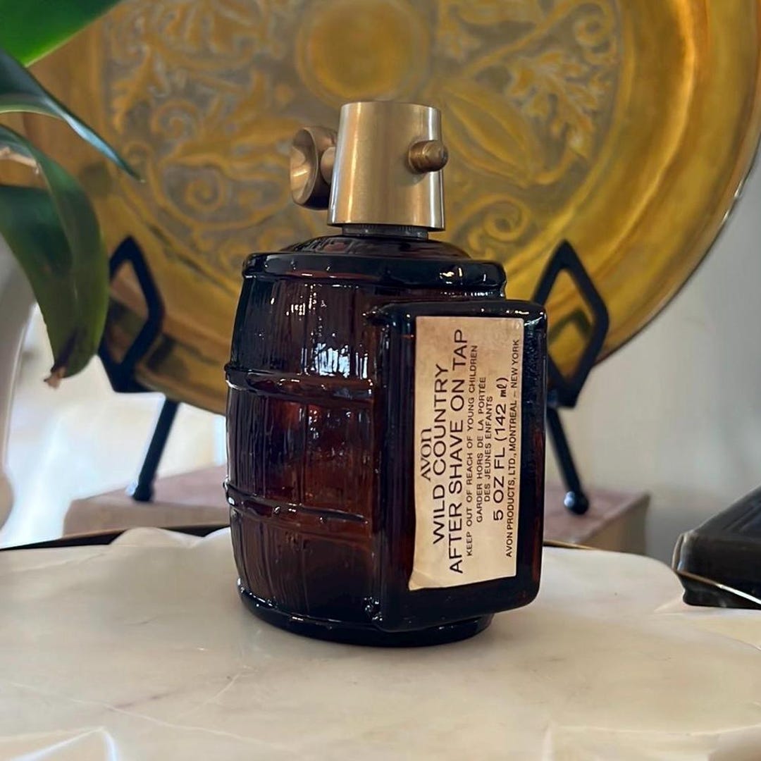 Vintage 1970’s Avon Wild Country After Shave on Tap Cologne Glass ...