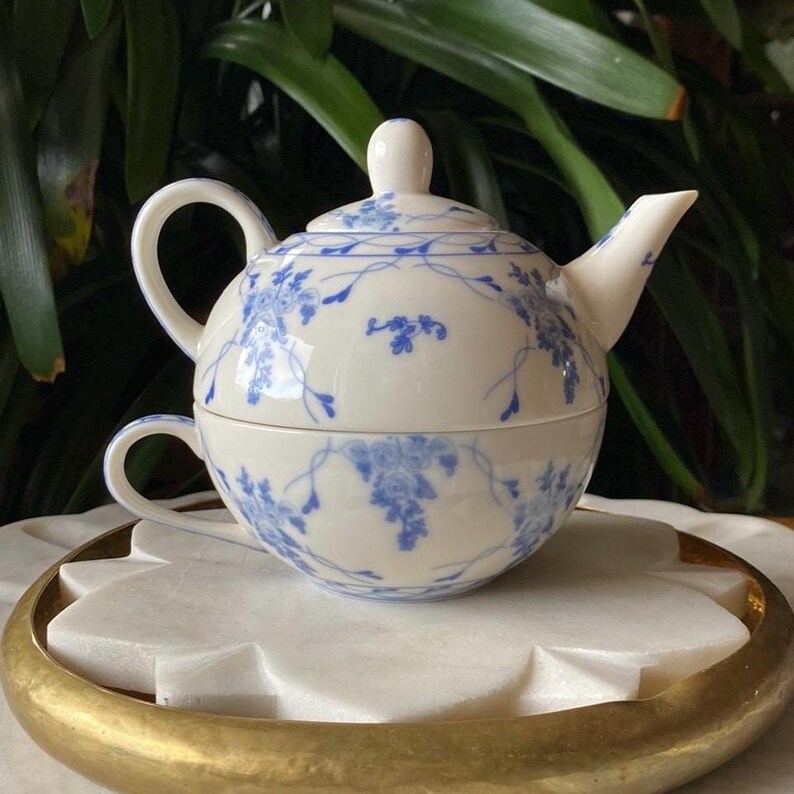 Vintage Skye Mcghie Tea for One Set – Rose Brocade Porcelain Stacking ...