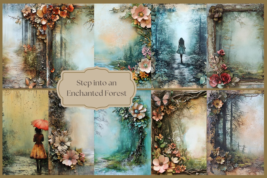 Enchanted Forest Digital Paper Collection: Mystical and Beautiful ...
