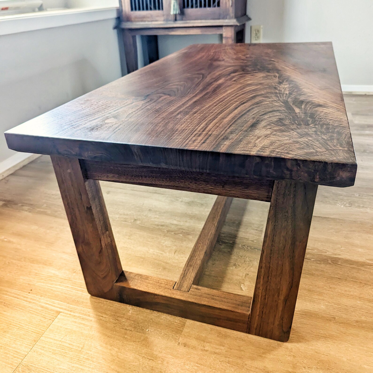Modern Claro Walnut Coffee Table - Etsy