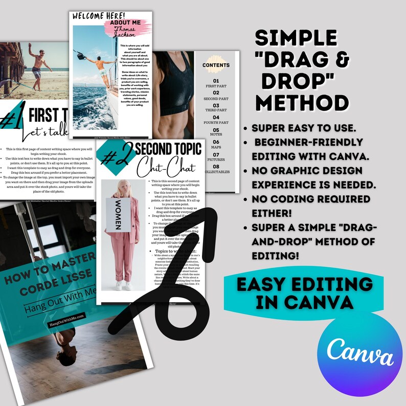 E-book Template, Digital Download, Editable Ebook, Canva Template, DIY ...