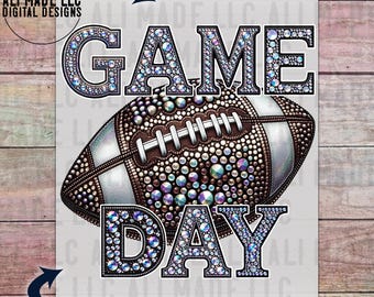 Soccer Ribbon Bow Game Day Faux Iridescent Rhinestones - PNG Digital ...