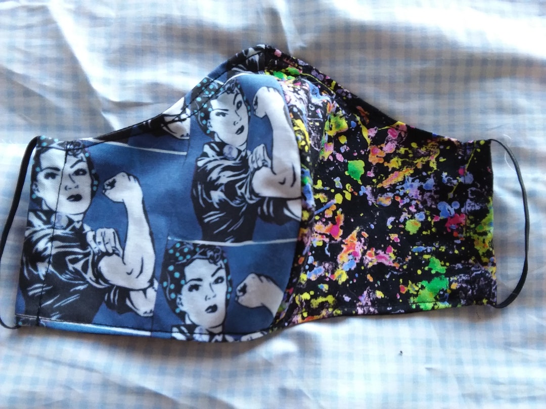 Blue Paint Splatter Rosie Mask - Etsy