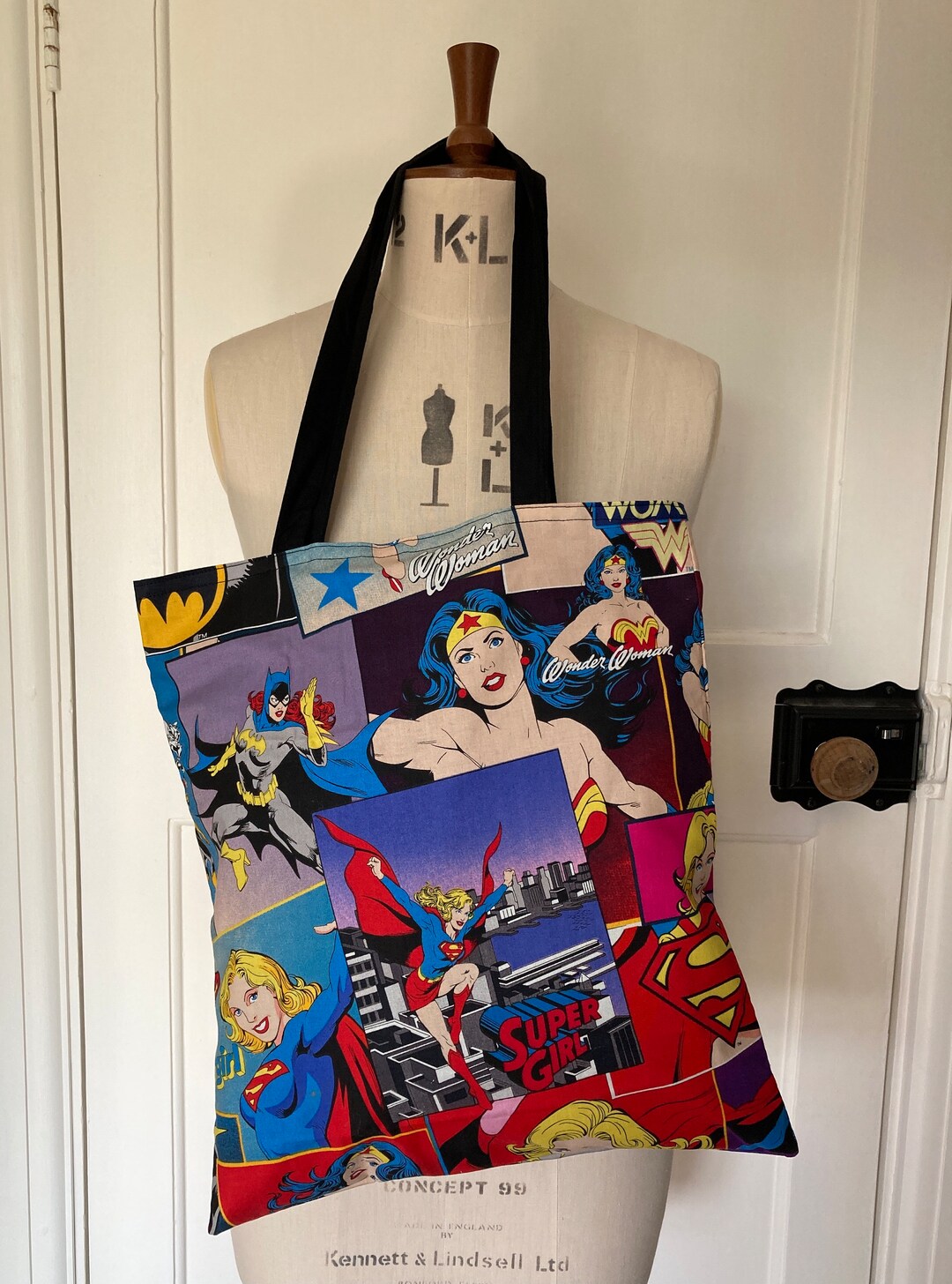 Dc Superhero Girls Tote Bag - Wonder Woman, Batgirl, Supergirl - Etsy