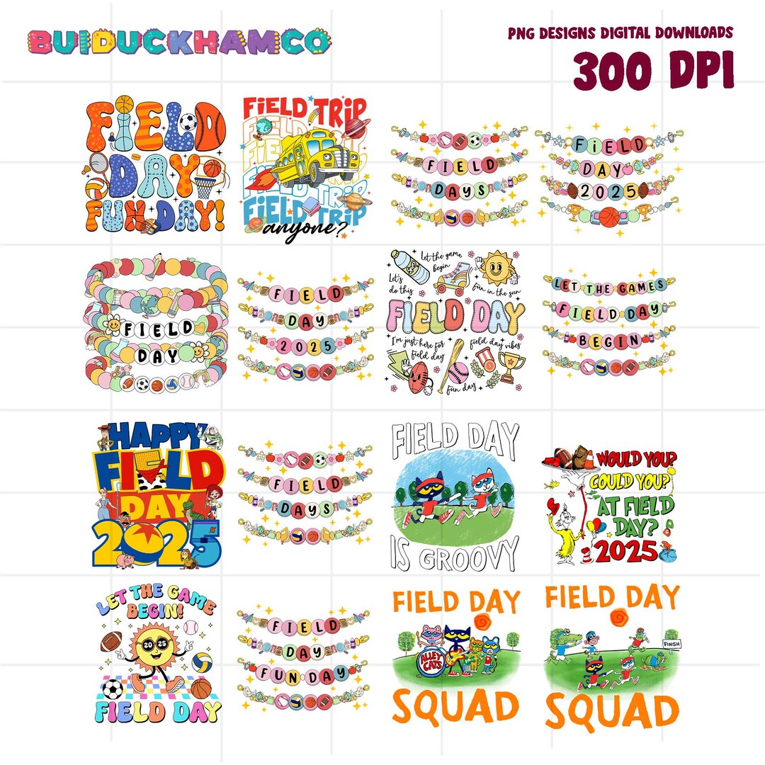 20+ Field Day Bundle Png, Magic School Bus Png, Teacher Png, Bracelet ...