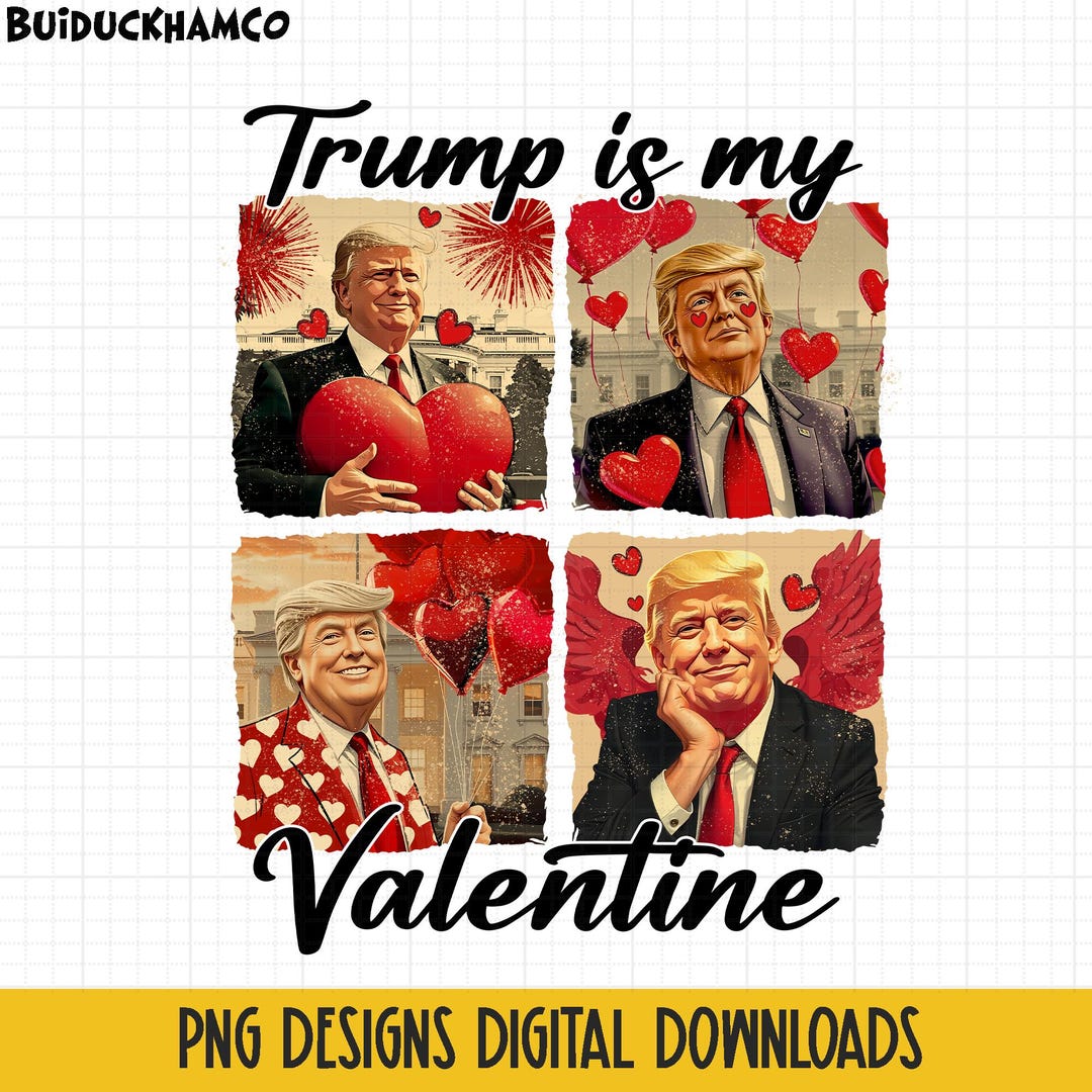 Trump is My Valentine PNG, Trump Png, Funny Trump Png, Valentine Shirt ...