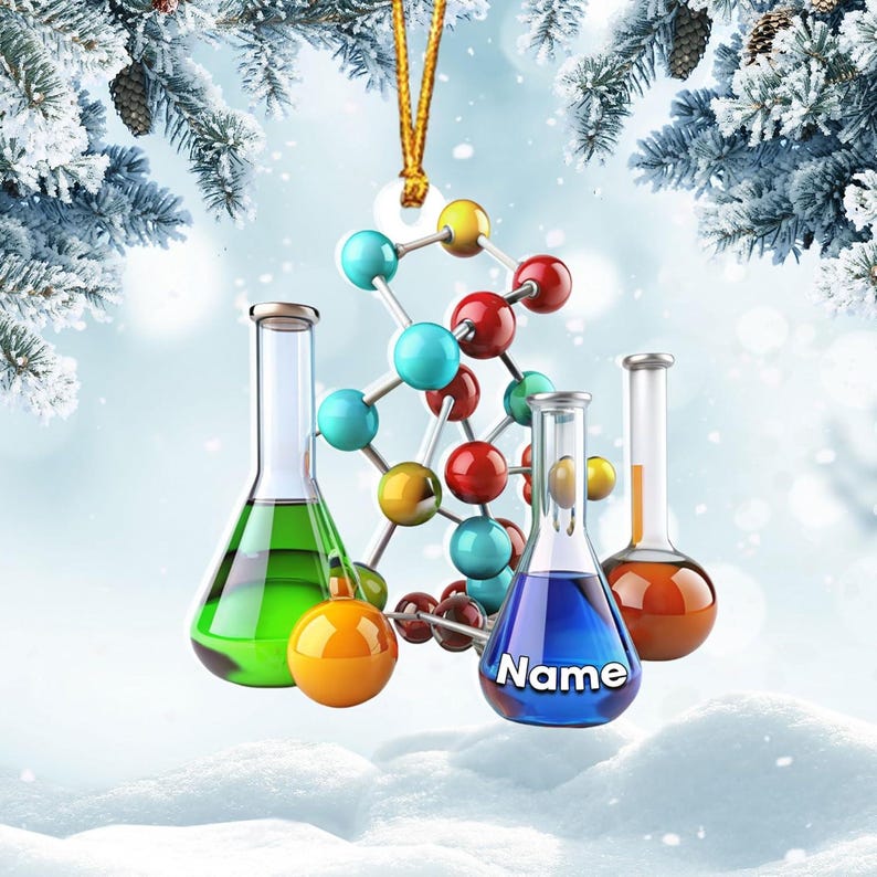 Personalized Chemistry Ornaments for Christmas Tree, Chemistry ...