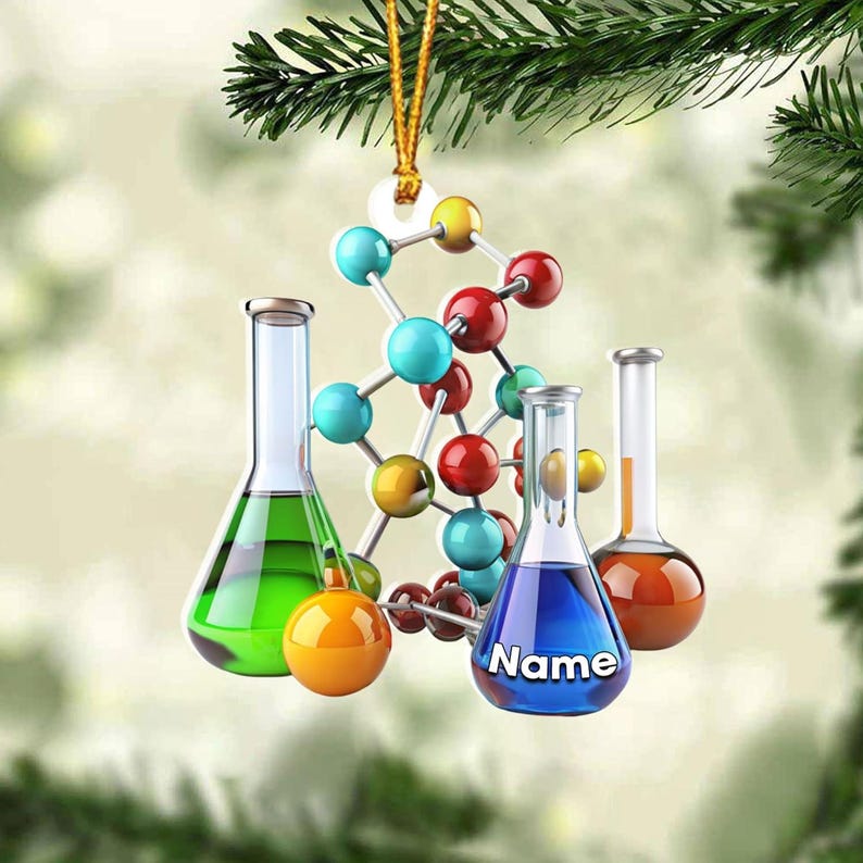 Personalized Chemistry Ornaments for Christmas Tree, Chemistry ...