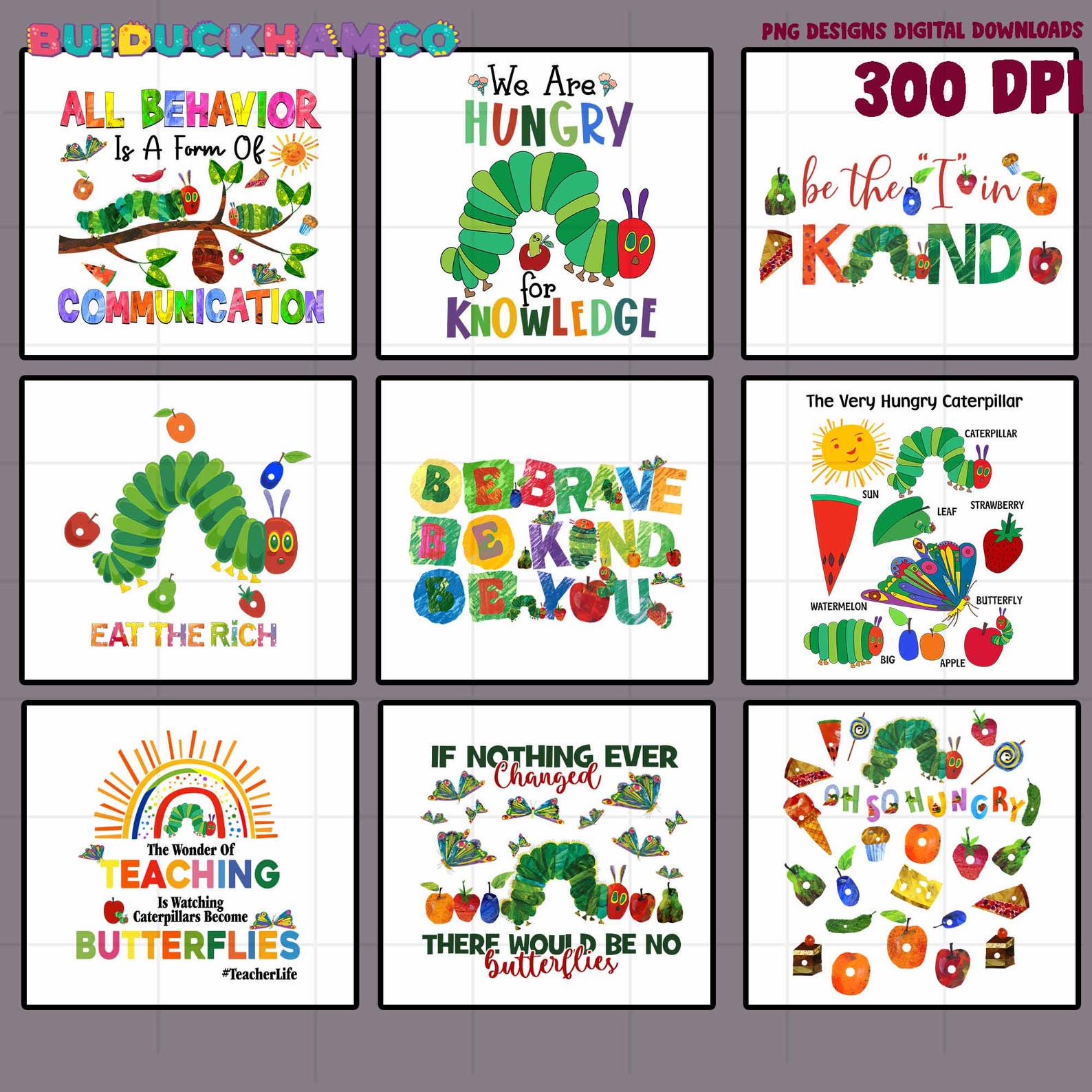 9++ Hungry Caterpillar PNG Bundle, Teacher PNG, Book Lover PNG, Back to ...