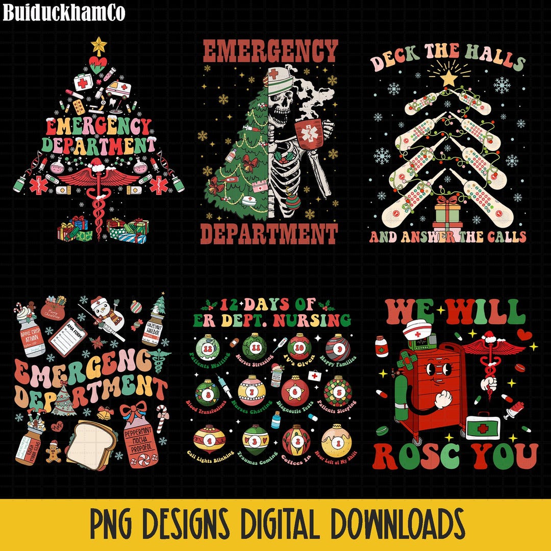 7emergency Department Christmas PNG Bundle, Emergency Room Png,er Crew ...