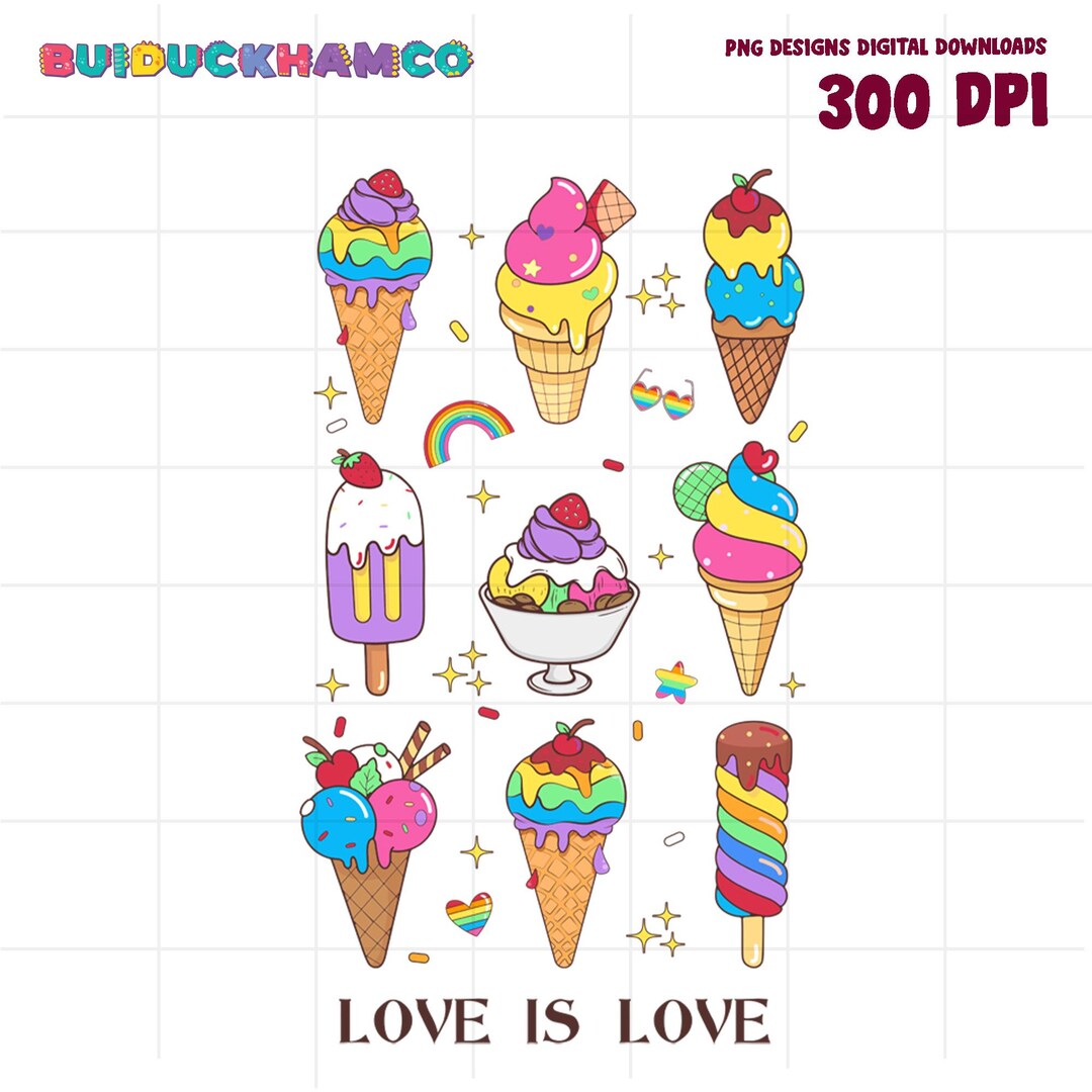 Gay Ice Cream LGBTQ Png, LGBT Summer Vacation Svg, Digital Download ...