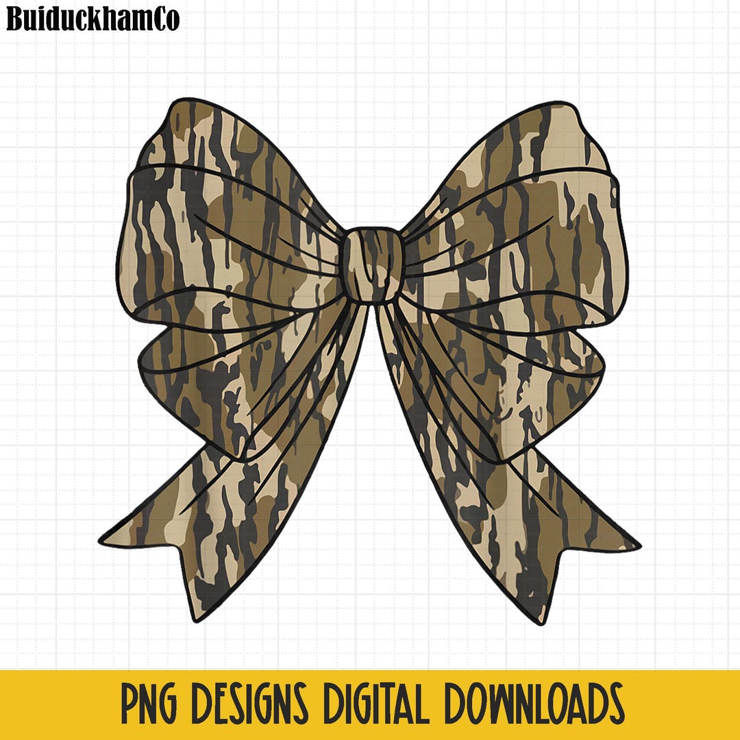 Camo Bow PNG, Old School Camo, Hello Hunting Season Png,goodbye Husband ...