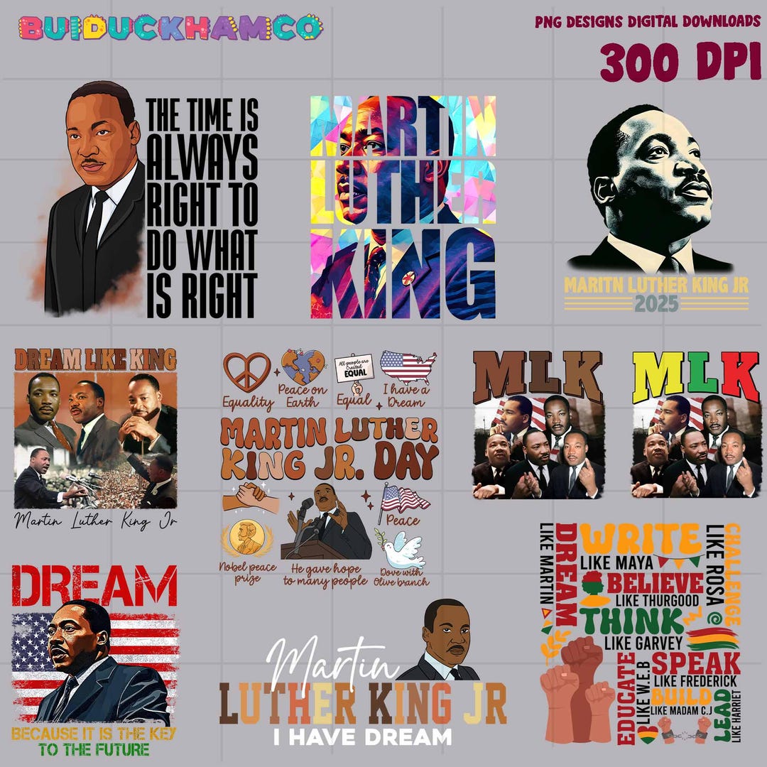 21++ MLK Png Bundle, Martin Luther King Jr,mlk Day,i Have A Dream,black ...