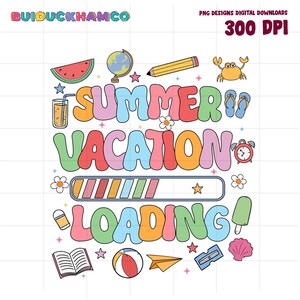 Summer Vacation Loading Png, Last Day of School Teacher Stroke Png ...