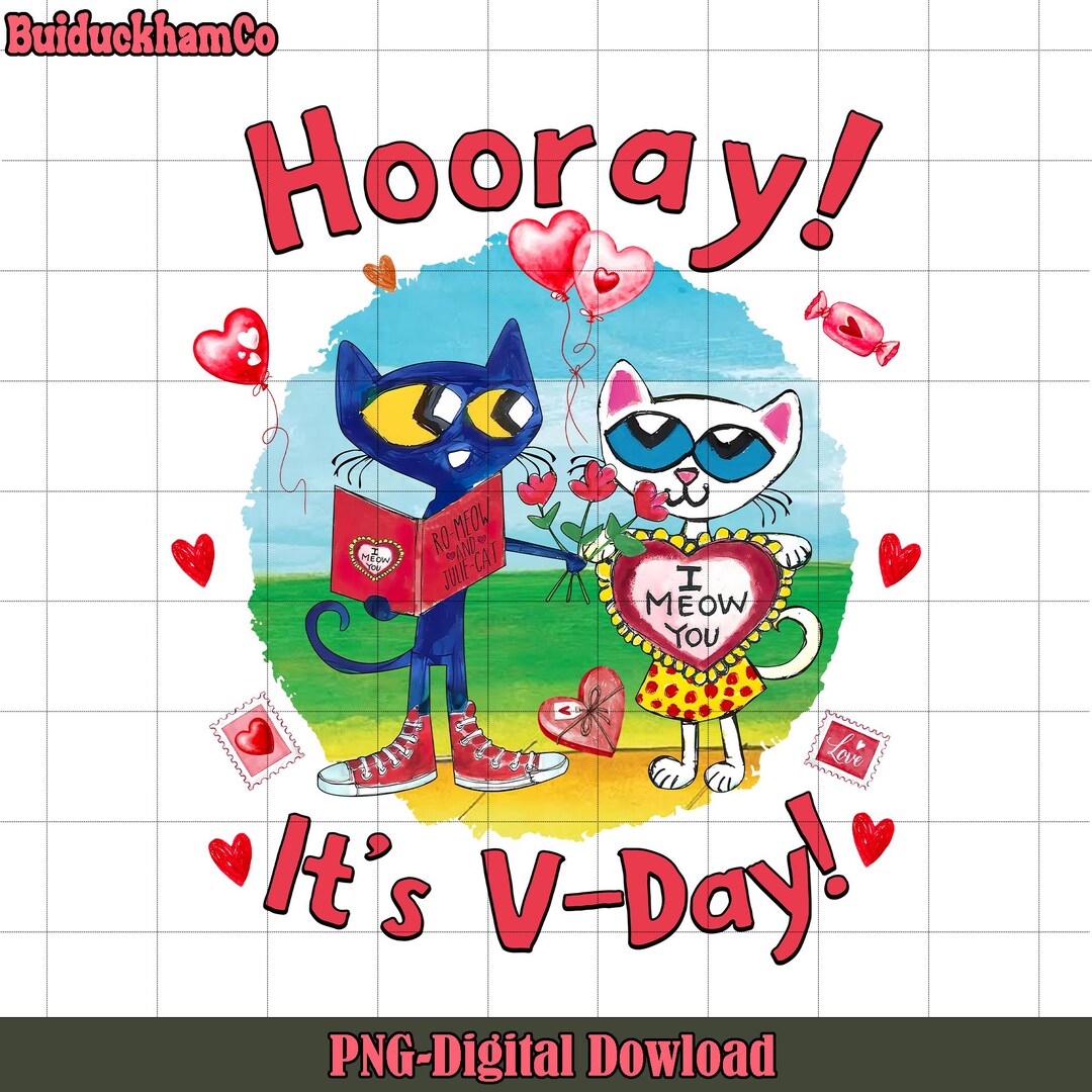 Pete the Cat Valentine's Day is Cool Png, Pete in the Cat Valentine Png ...