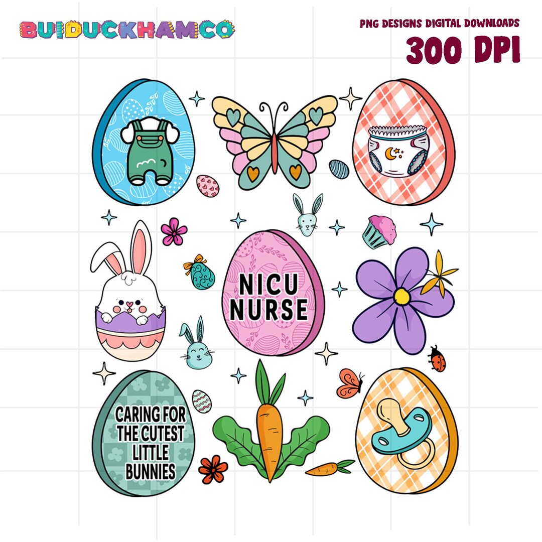 NICU Nurse Easter Day Png, , Spring Neonatal Icu Nurse Png, Easter ...
