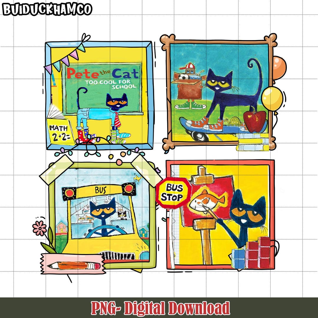 Pete the Cat School Png, Pete the Cat Teacher Png, Teacher Life ...