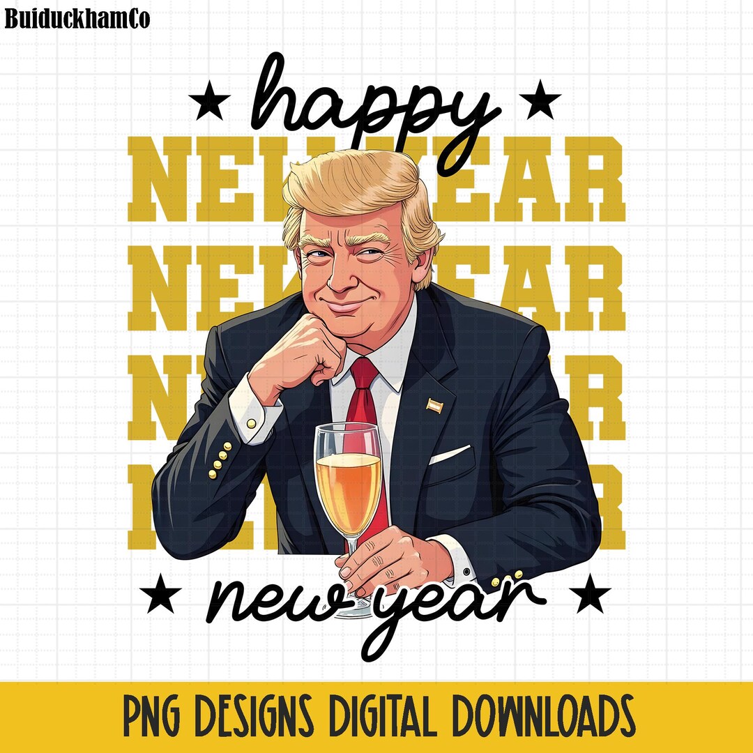 President Trump Happy New Year 2025 PNG, Donald Trump New Year PNG ...