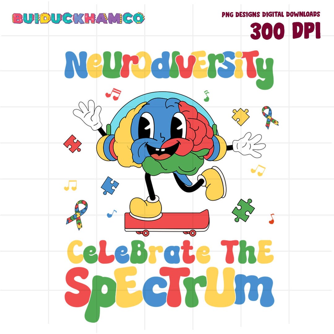 Autism Neurodiversity Celebrate the Spectrum Png, Autism Puzzle Png ...