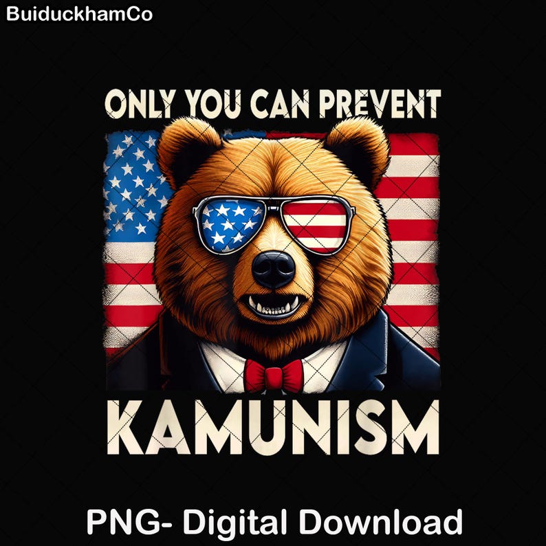 Trump Bear MAGA 2024 Png, Kamunism Png, Stop Kamala Png, Only You Can ...