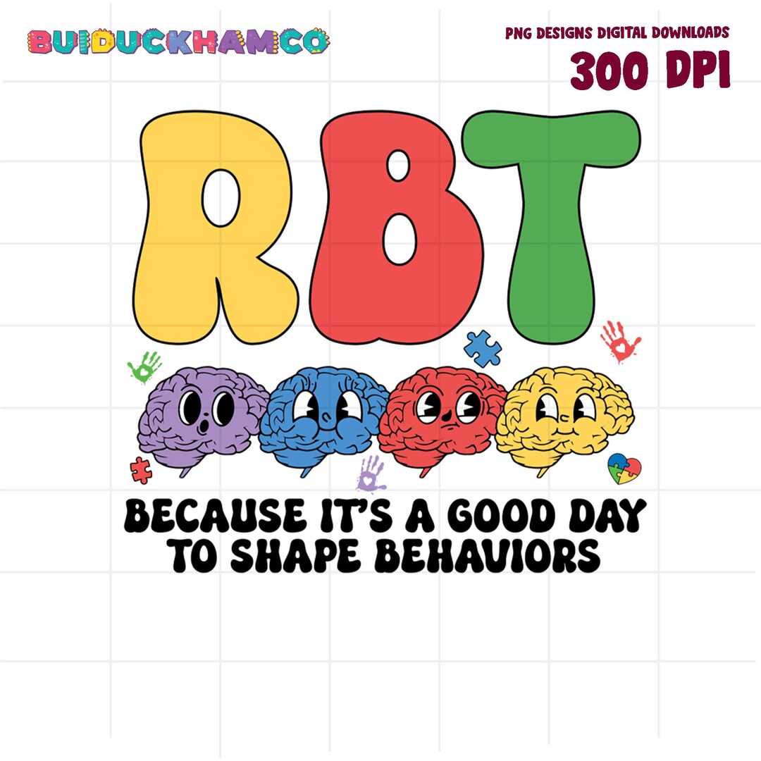 Retro RBT Behavior Analyst Neurodiversity Png, Autism Awareness Png ...