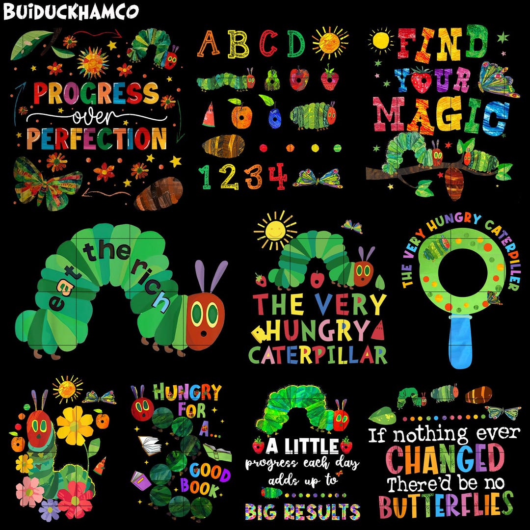 20hungry Caterpillar Bundle PNG, Teacher Png, Back to School Png, Book ...