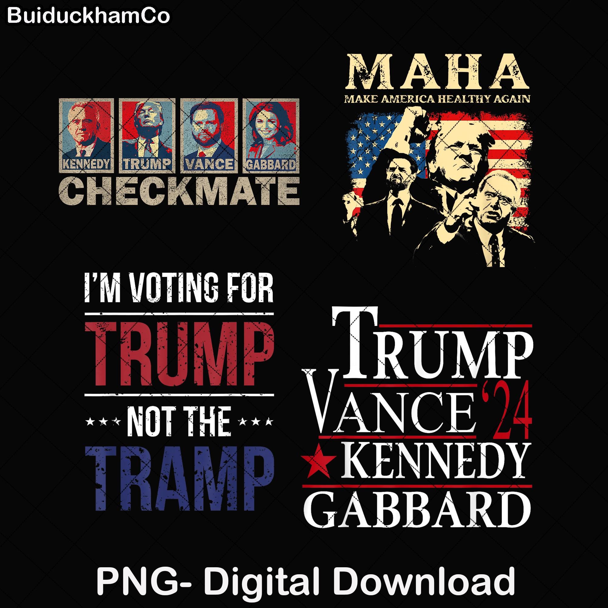 Trump, Vance, Musk, Kennedy, Gabbard Save America Bundle Png, Trump ...