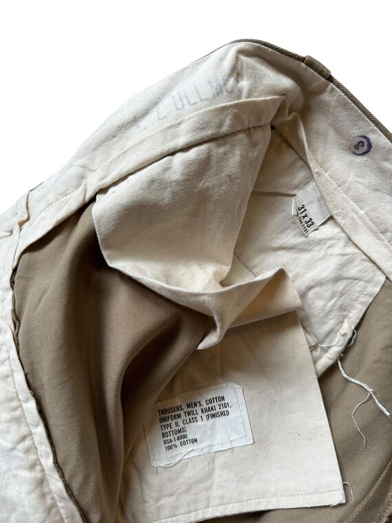1960‘s Us Army khaki cotton pants Type II silver Rapi… - Gem