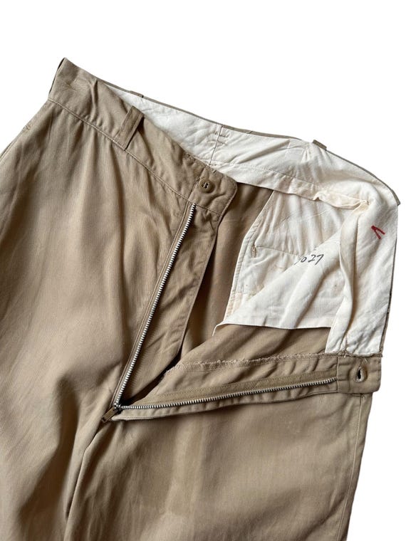 1960‘s Us Army khaki cotton pants Type II silver Rapi… - Gem