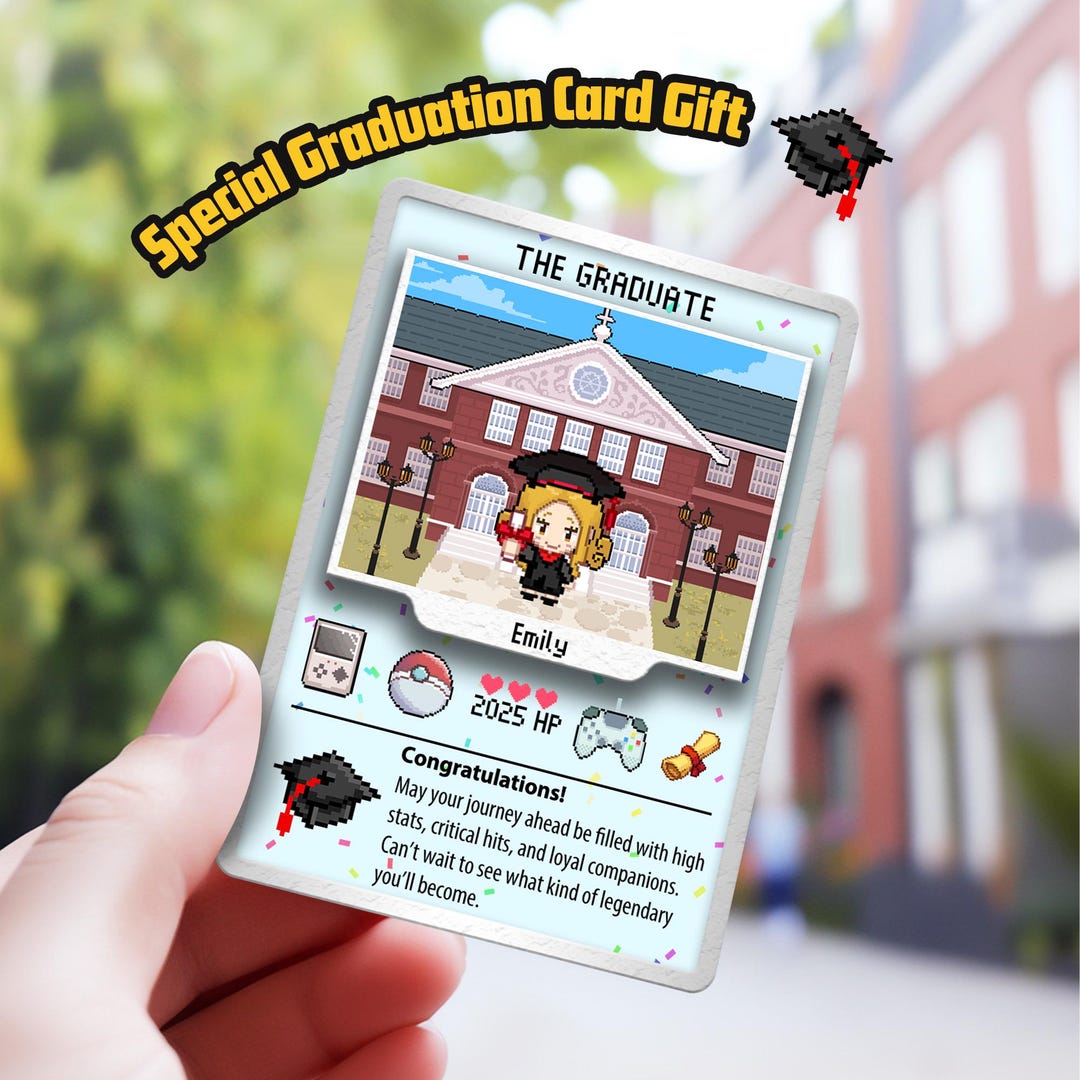 Class of 2025 Pokemon Graduation Card, Custom Senior Grad Gift ...