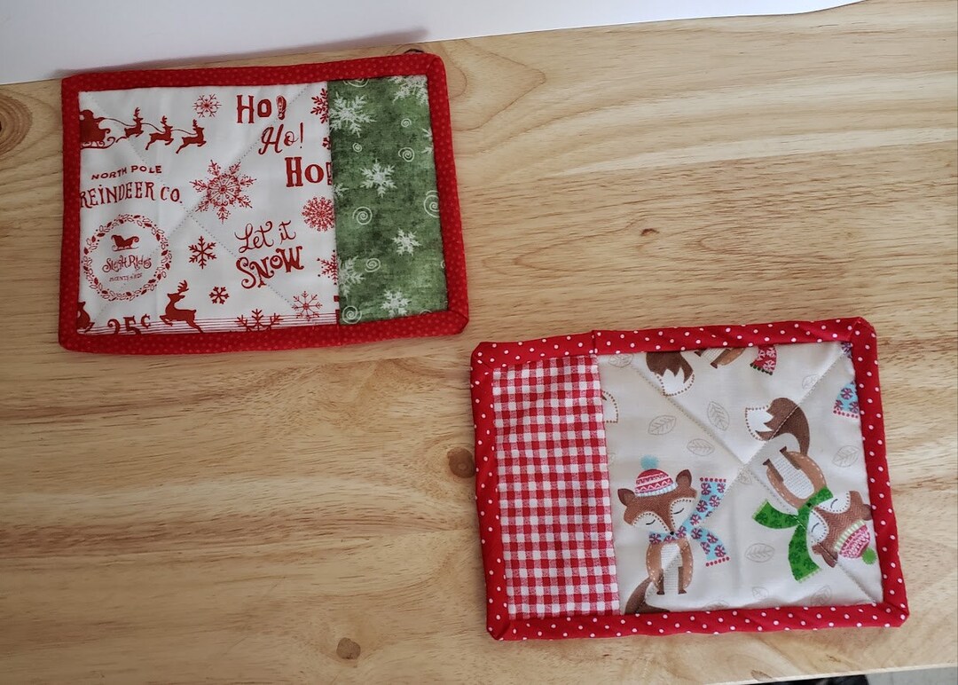 Winter Quilts Small- Mug Rug Winter Christmas Themed. - Etsy