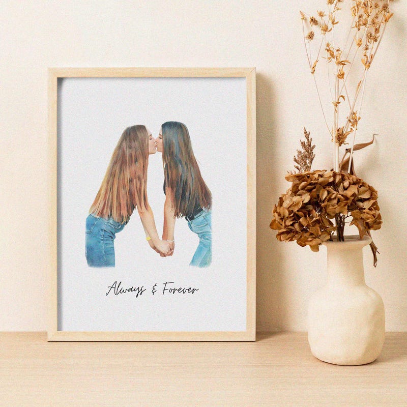 Lesbian Couple Portrait - Etsy UK