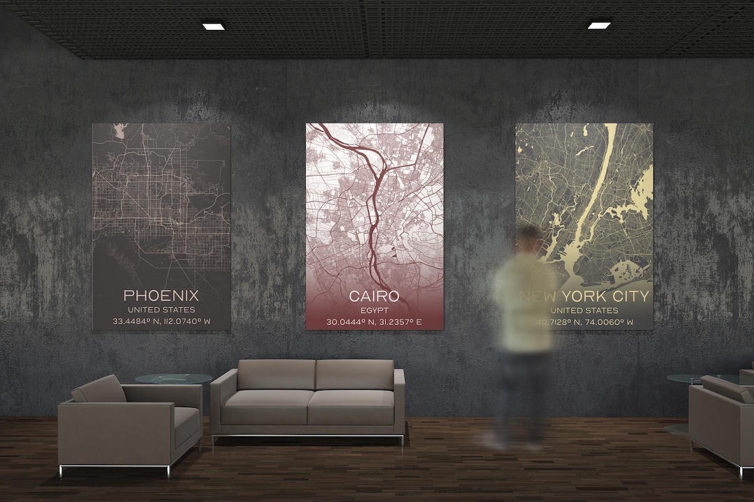 Custom City Map Posters - Personalized City/design Map Print - Pick ...