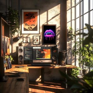 The Vampires Kiss80s Synthwave Design, Wall Art Print, Retro Decor ...