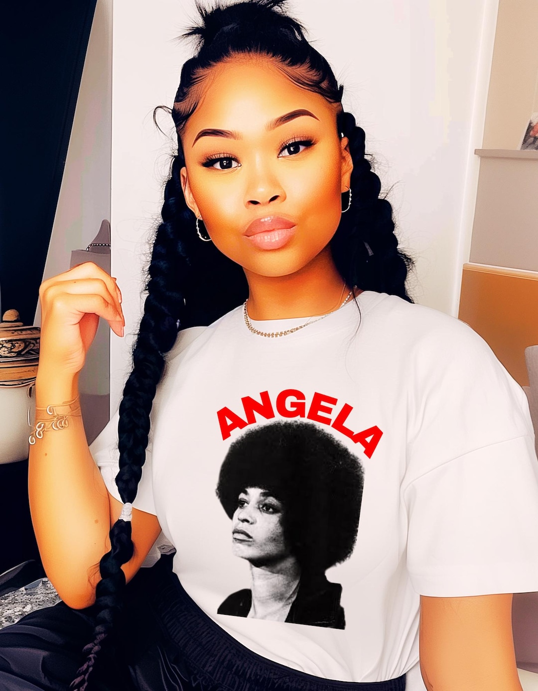 Angela Davis Graphic Tee: Black Panther Tribute Shirt-unisex - Etsy