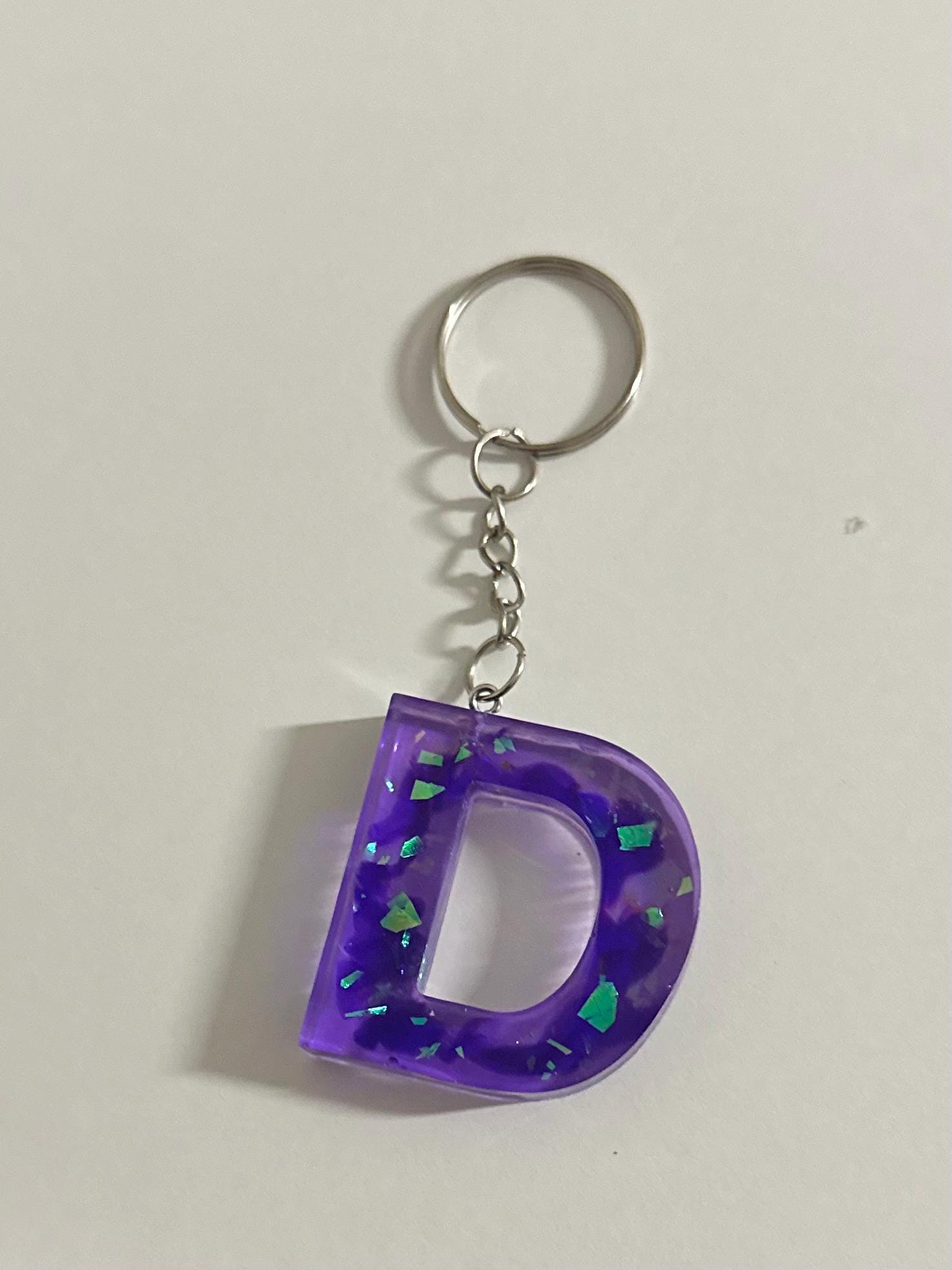 Letter Keychain - Etsy